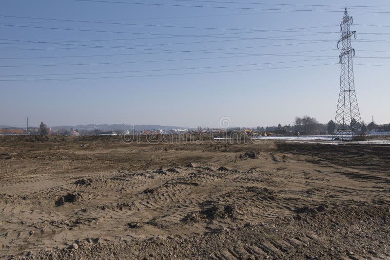 Building Site in Civil Engineering Stock Photo - Image of heavy ...