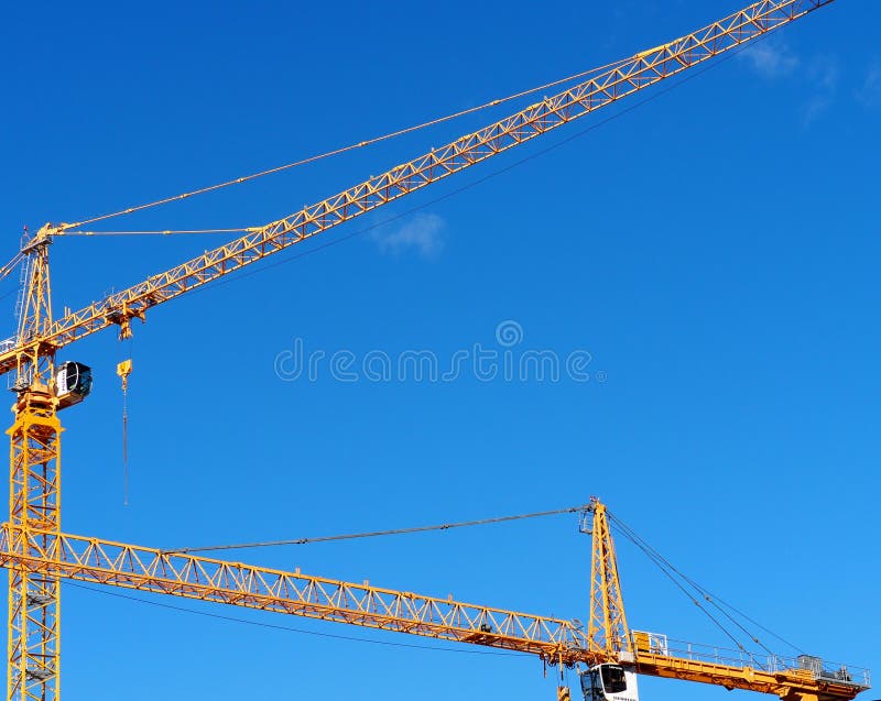 Building Site with Cranes editorial photography. Image of steel - 78578472