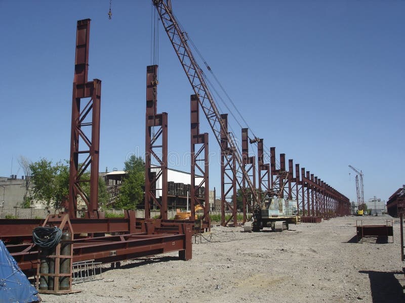 A building site on factory stock image. Image of construction - 12856353