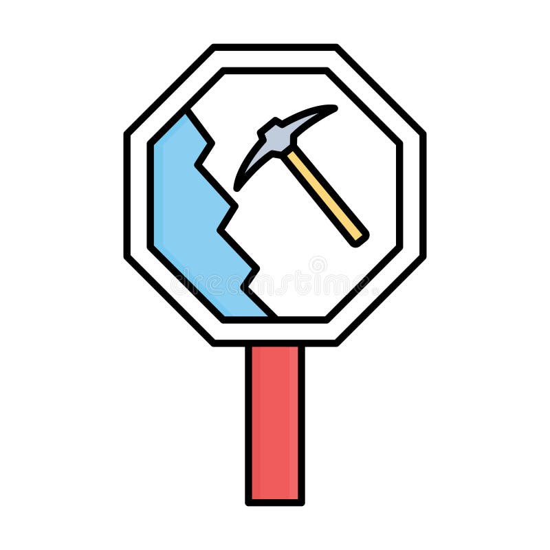 Building Site Fill Inside Vector Icon Which Can Easily Modify or Edit ...