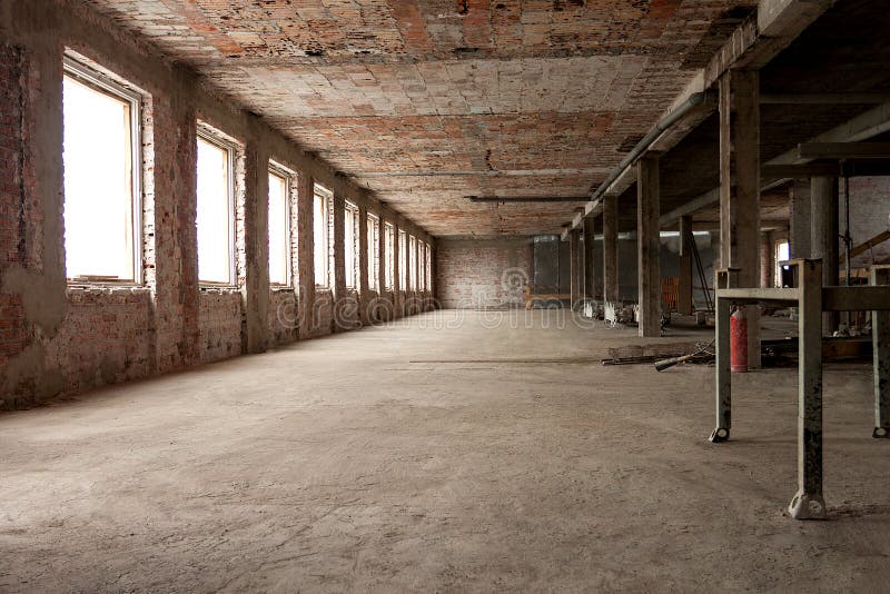 Unfinished Building Interior Stock Image - Image of home, beam: 20952137