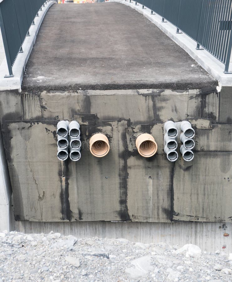 Building Site for New Bridge Over the Motorway with Integrated Pipe ...