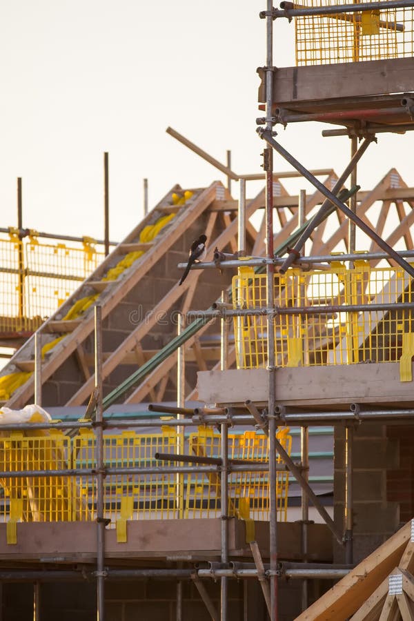 Building Site with New Homes Stock Photo - Image of homes, industry ...