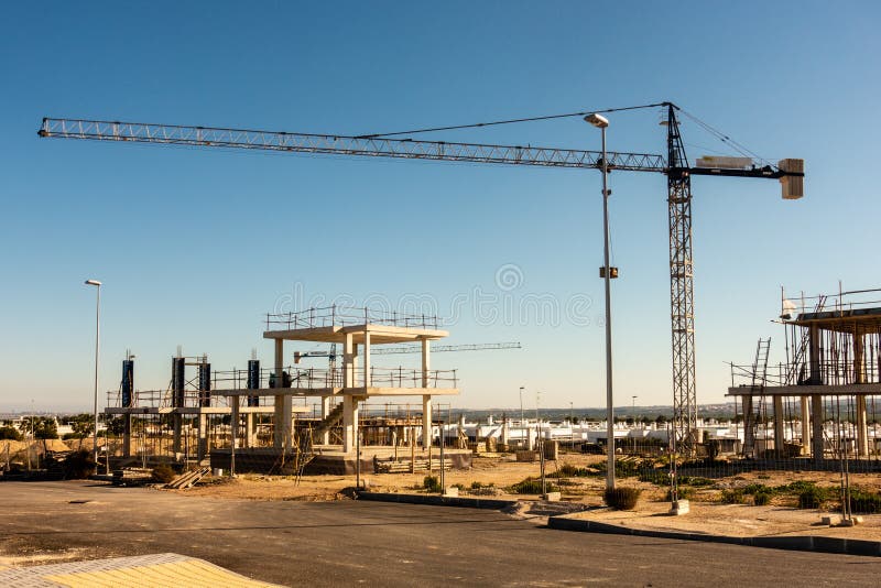 Building site in spain stock photo. Image of blue, floor - 169203954