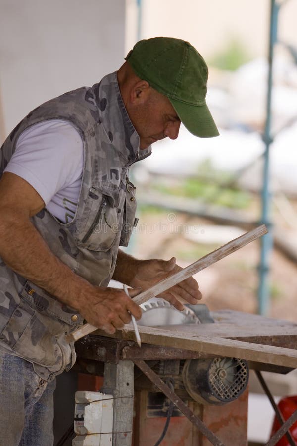 Building site worker stock image. Image of cement, reconstruction ...
