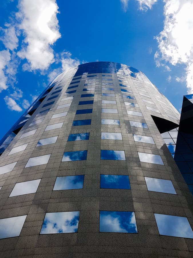 Building sky stock photo. Image of miror, clear, blue - 132399830