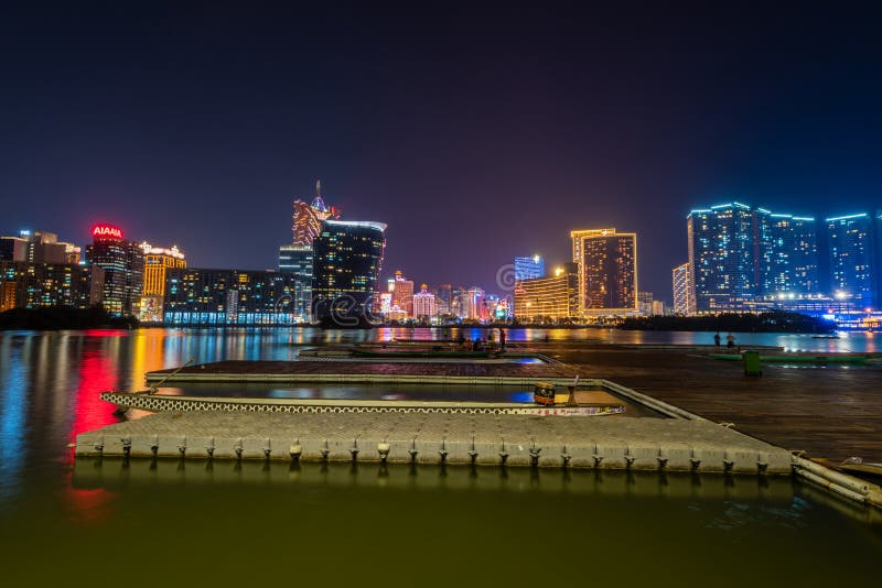 Building and the Skyline of Macau Editorial Stock Image - Image of ...