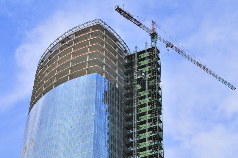 Construction of buildings stock photo. Image of urbanization - 17322972