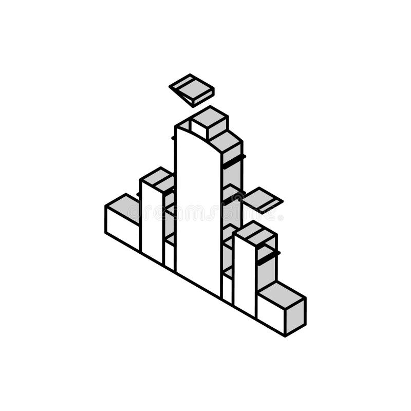Building Skyscraper Skeleton Isometric Icon Vector Illustration Stock ...