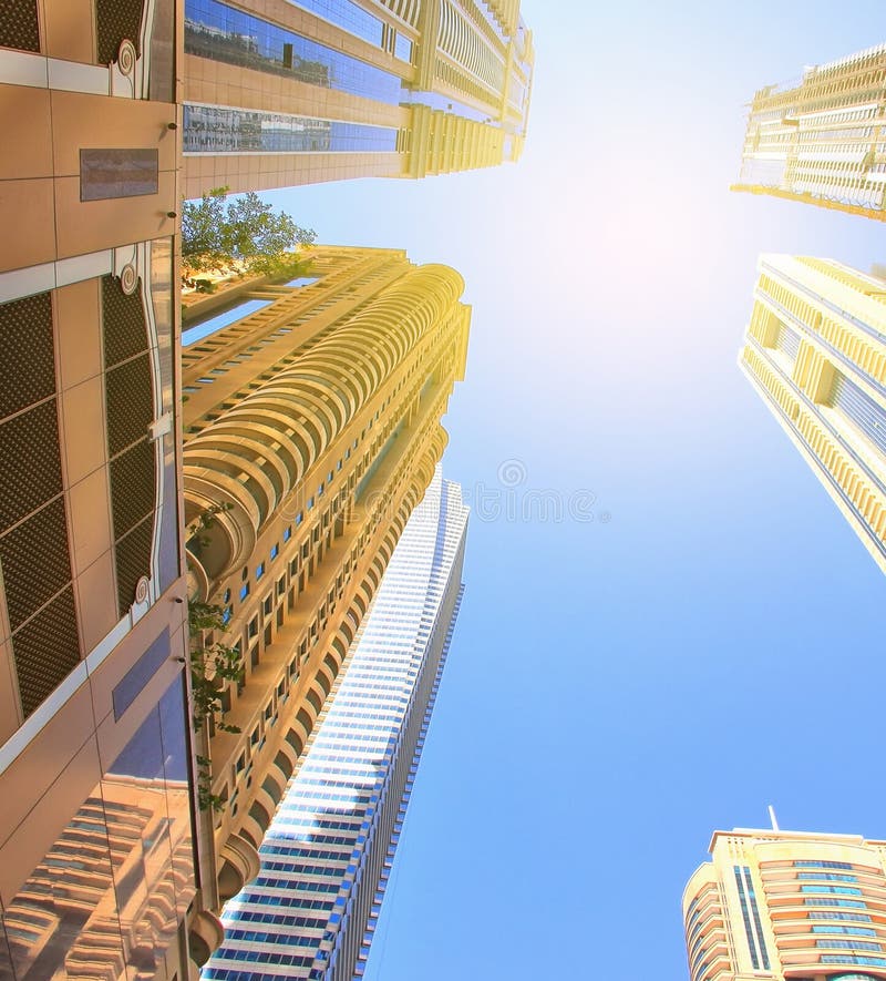 Skyscrapers, Tall Buildings and Buildings, View from Below, Emir Stock ...