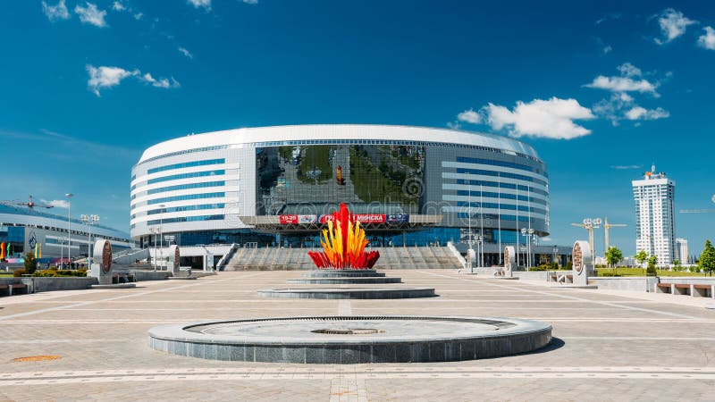 The Building of the Sports Complex Minsk Arena in Minsk, Belarus ...