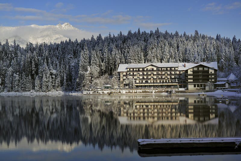 Building in spotlight stock photo. Image of reflection - 14827288