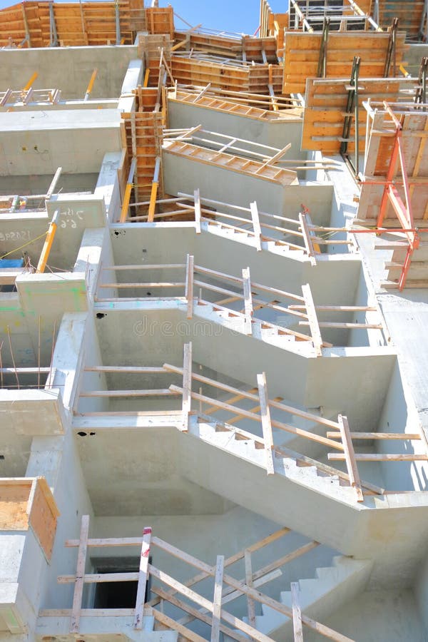 Building Stairway Construction Stock Image - Image of finished ...