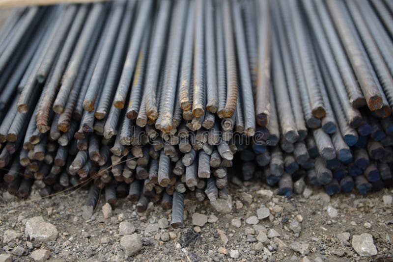 Building steel bars stock photo. Image of blue, materials - 48400130