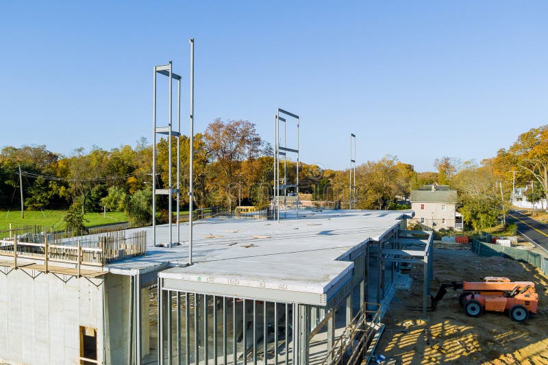 Building Steel Frames for a Commercial and Industrial Building is ...