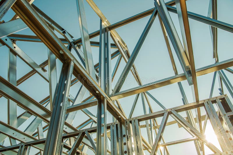 Building Steel Skeleton Frame Stock Photo - Image of architecture ...