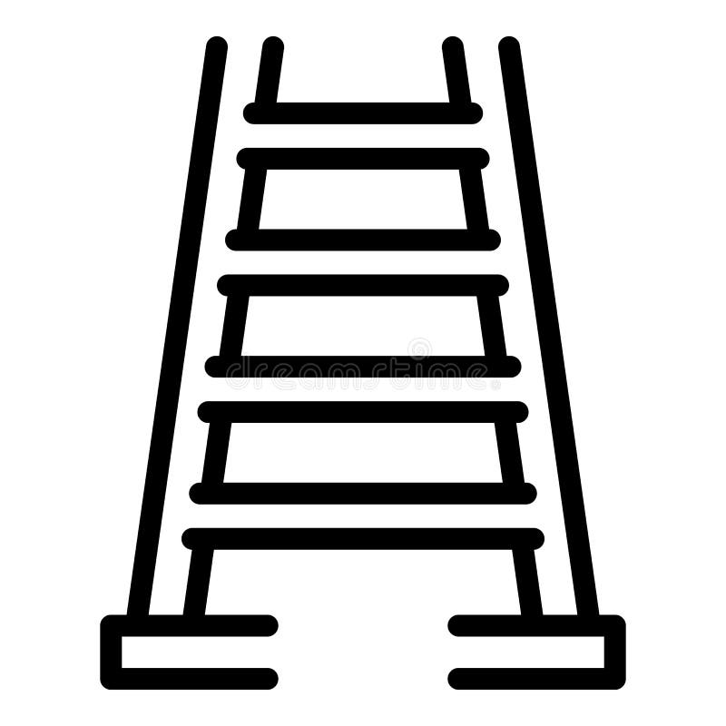 Step Ladder Icon Outline Vector. Metal Up Stock Vector - Illustration ...