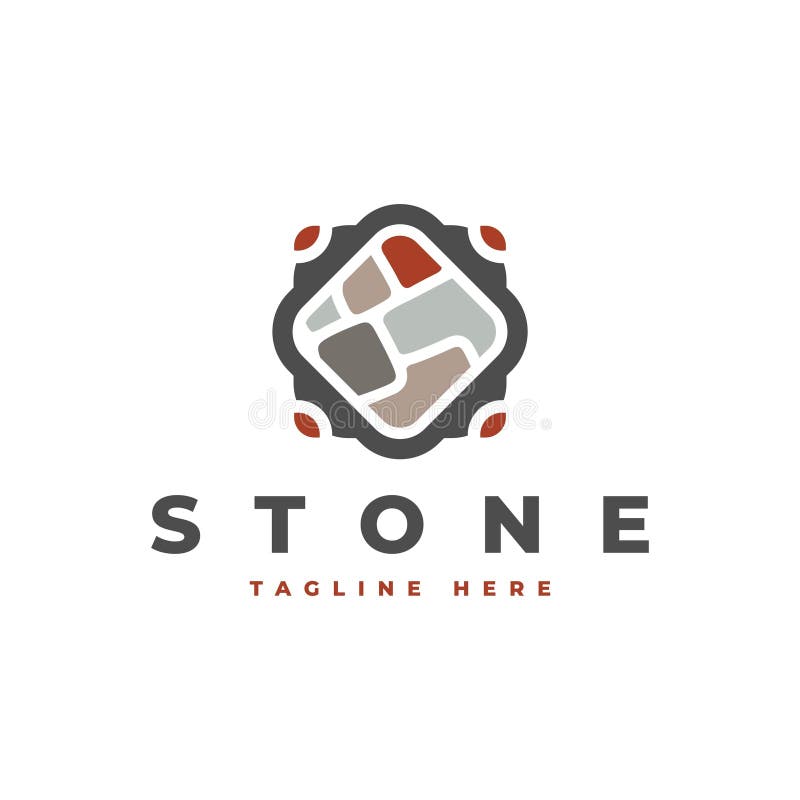 Building Stone Vector Illustration Logo Stock Vector - Illustration of ...