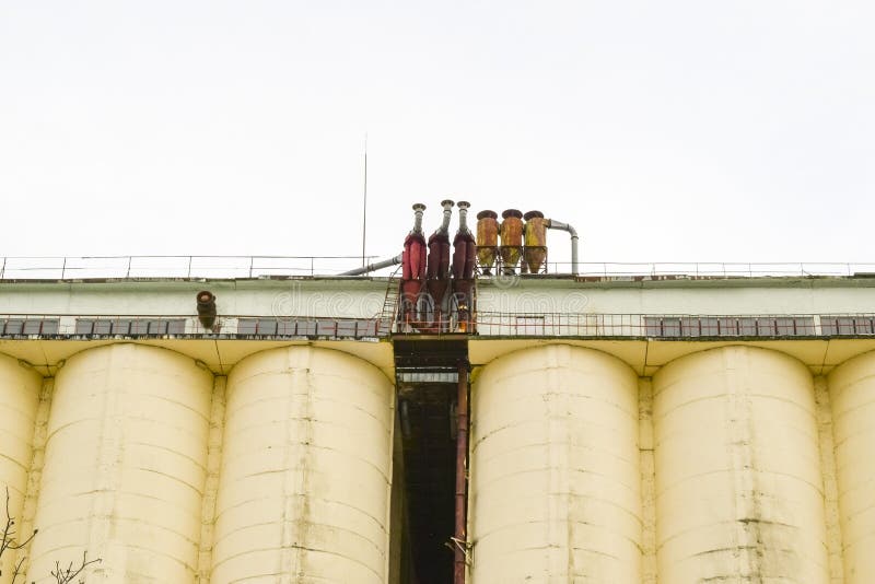 Building for Storing and Drying Grain Stock Image - Image of corn ...