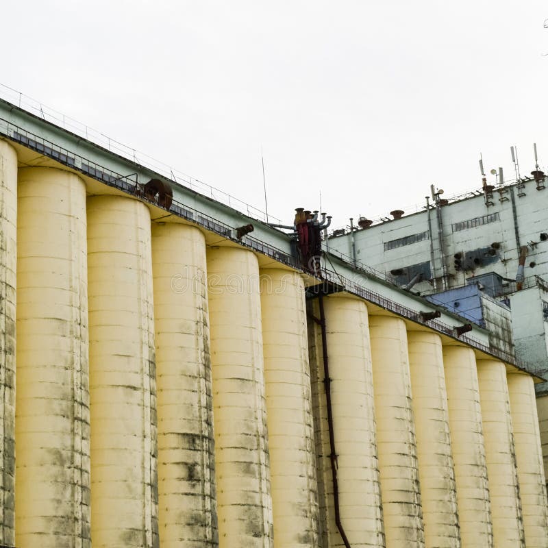 Building for Storing and Drying Grain Stock Image - Image of country ...