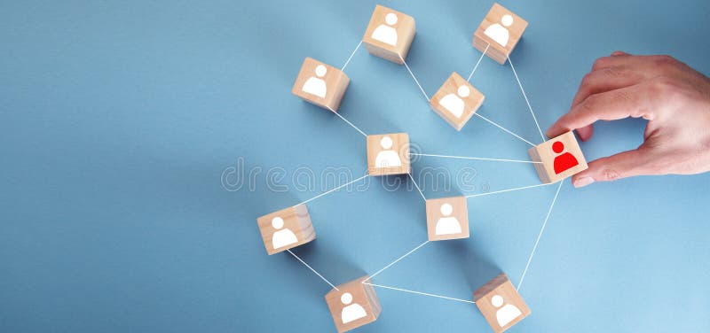 Wooden Blocks with People Icon Stock Image - Image of strong, concept ...