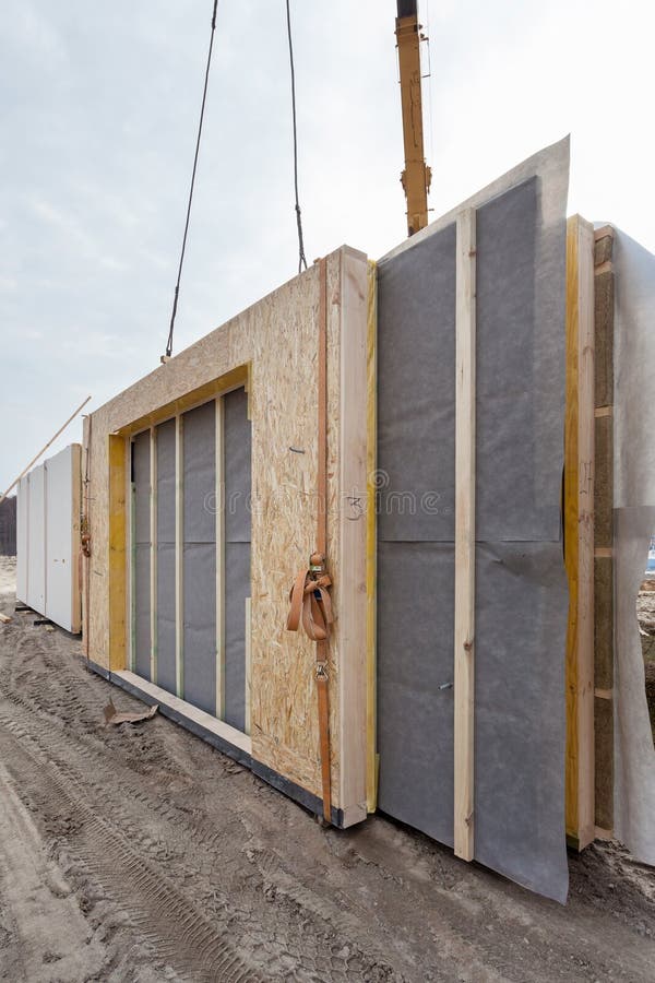 Building a Structural Insulated Panels Frame House Stock Photo - Image ...