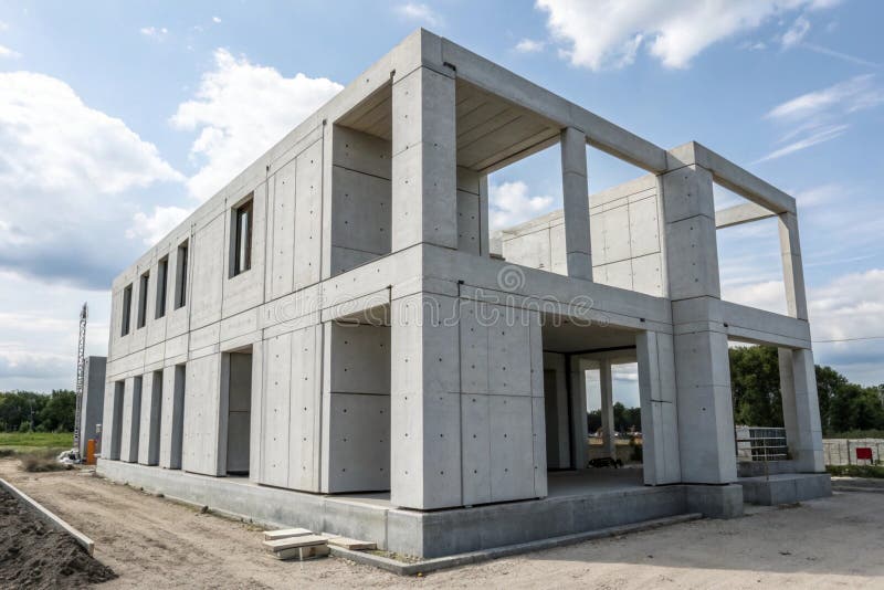 Prefabrication System Used in Building Construction Stock Illustration ...