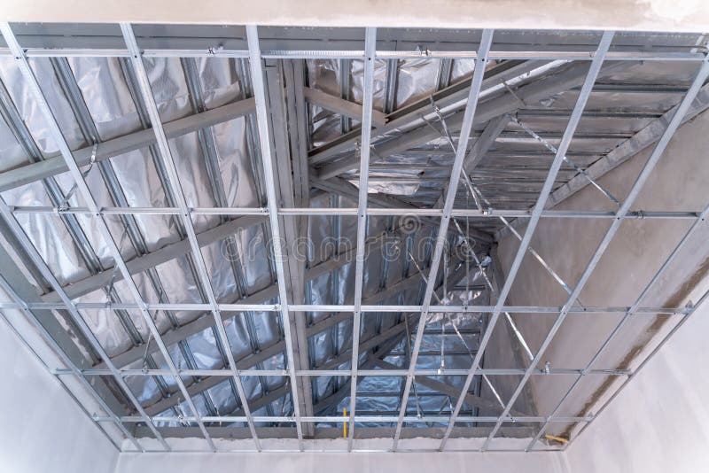 Building Structure Construction Ceiling Work Stock Photo - Image of ...