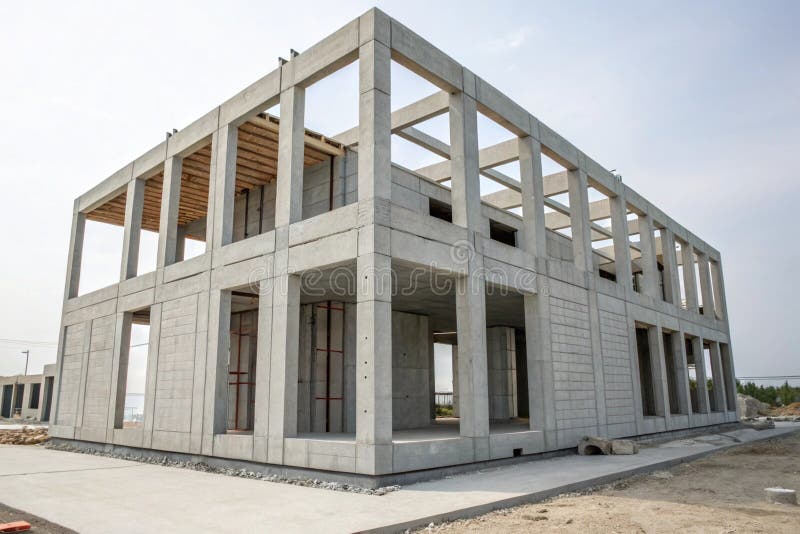 Building Structure Made from Prefabrication System Stock Illustration ...