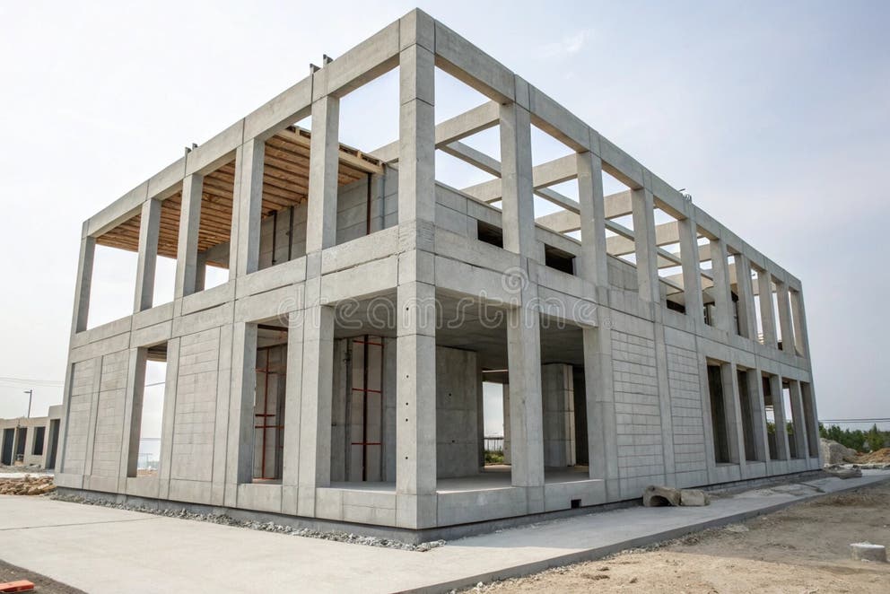 Building Structure Made from Prefabrication System Stock Illustration ...