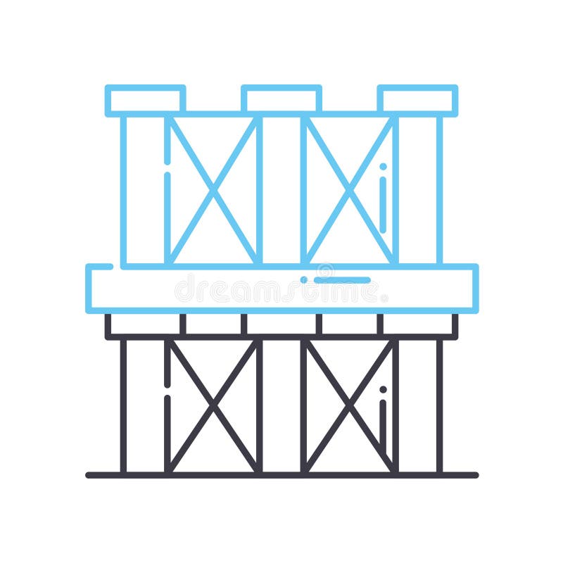 Building Structure Line Icon, Outline Symbol, Vector Illustration ...