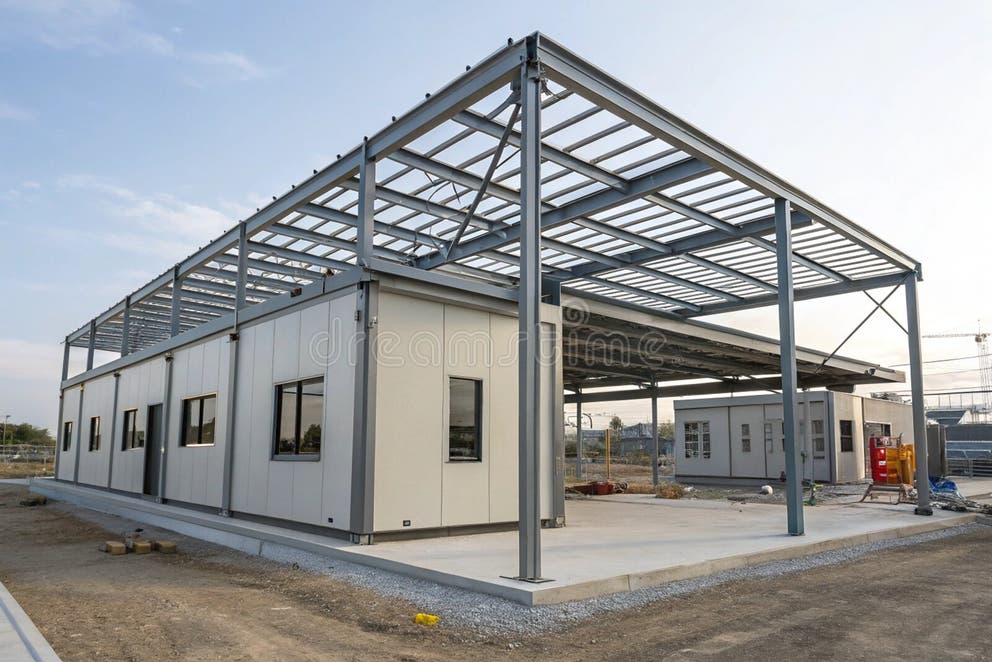 Building Structure Made with Prefabrication System and Steel Roof Frame ...