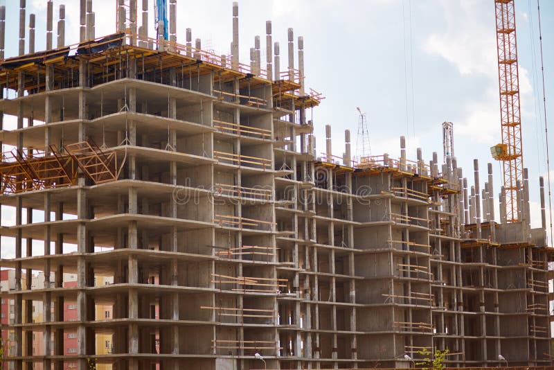 Building structure stock photo. Image of crane, estate - 55758506