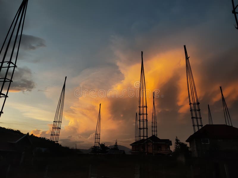 Building Structure Silhoutte Stock Photo - Image of industry, sunrise ...