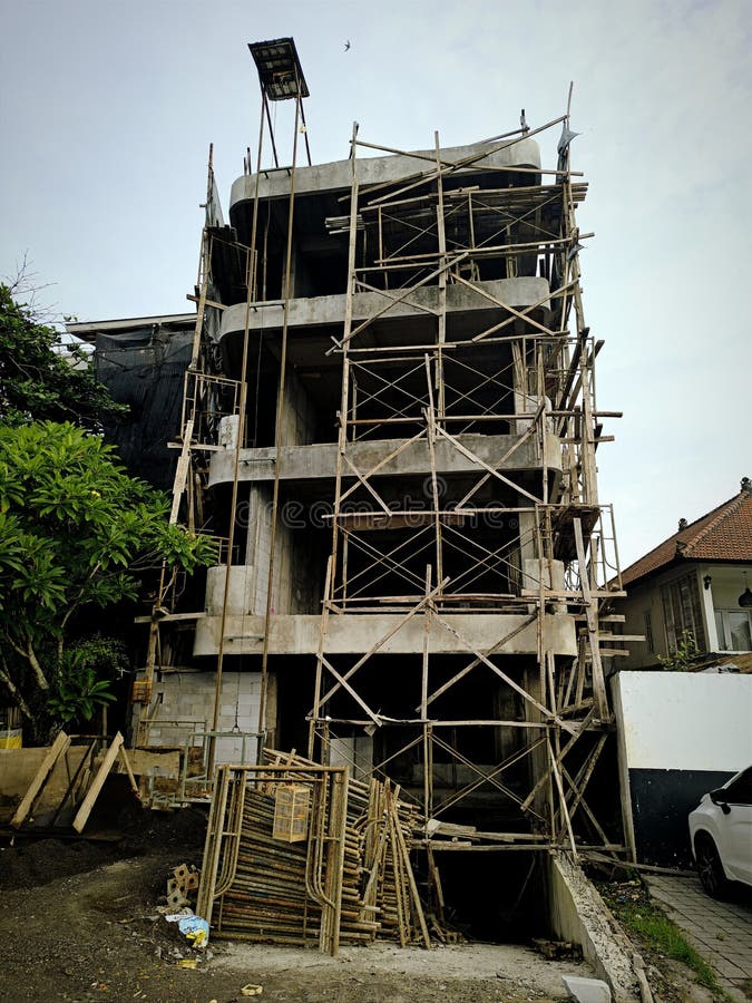 The Building Structure Stands Solidly with a Modern and Minimalist Style. Stock Image - Image of ...