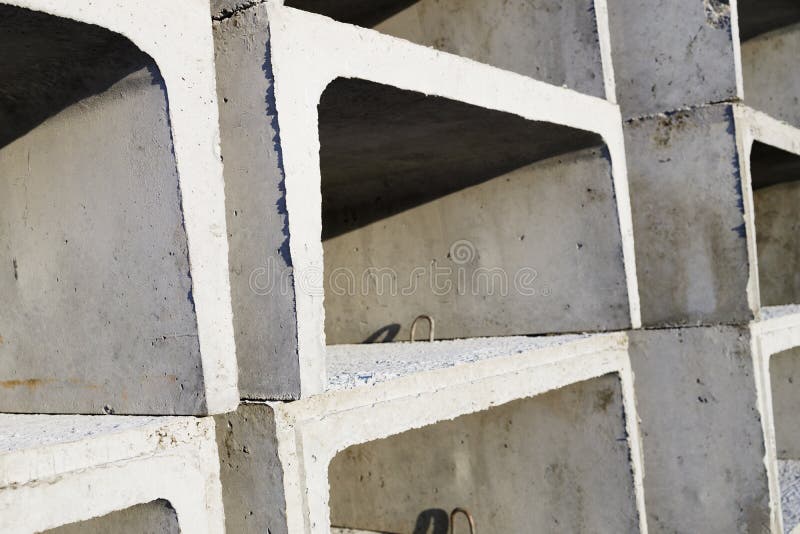 Building Structures Made of Concrete Gutters Stock Photo - Image of ...