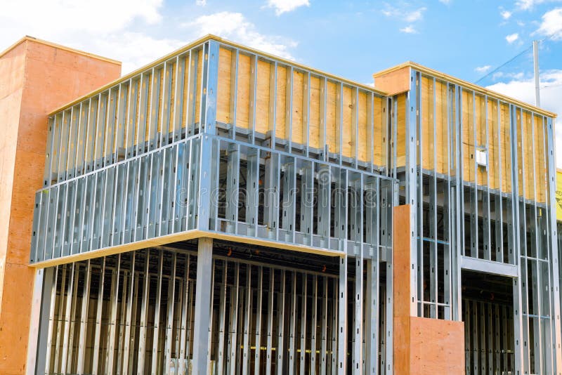 Building Structures Made of Steel with a Solid Strength Stock Image ...