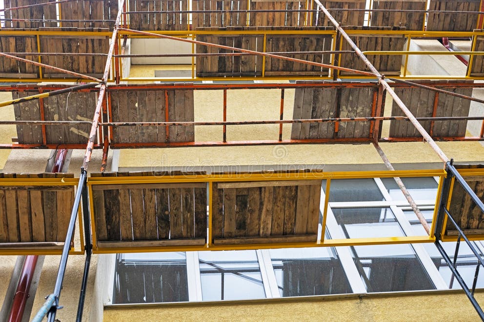 Building Structures on the Restoration Building Stock Image - Image of ...