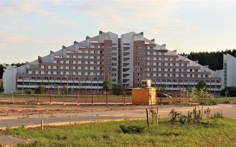 The Building of the Student Hostel. Stock Image - Image of transport ...