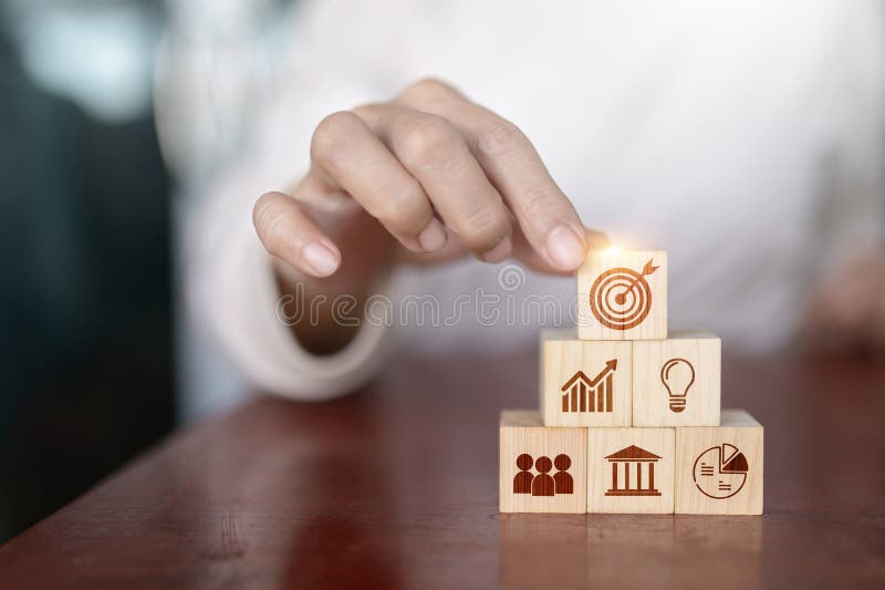 Building Success Concept with Blocks Representing Teamwork Stock Image ...