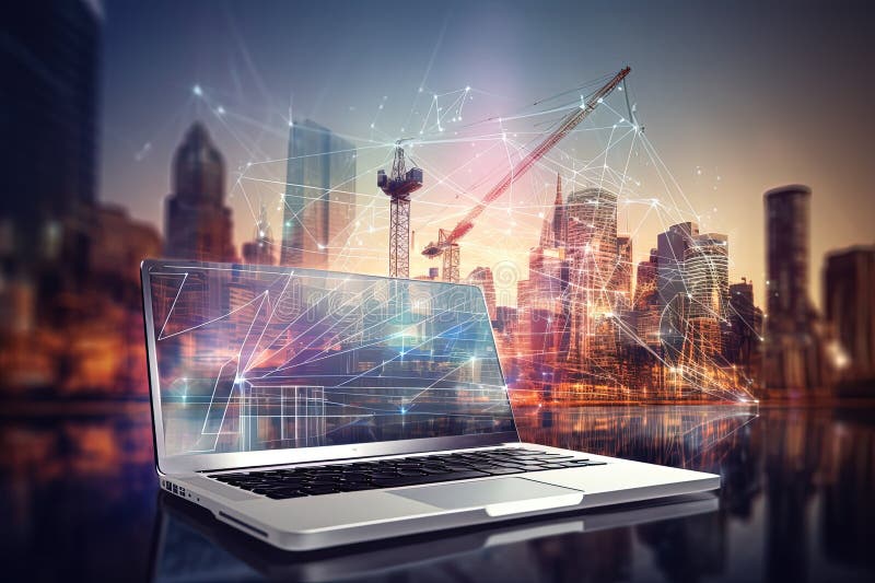 A Laptop Amidst a Construction Site Symbolizes the Foundation ...