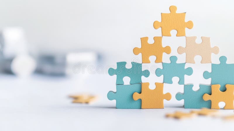 Building Success Puzzle by Puzzle Stock Illustration - Illustration of ...