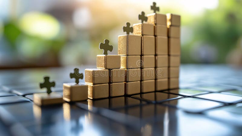 Building Success Solving the Growth Puzzle Stock Illustration ...