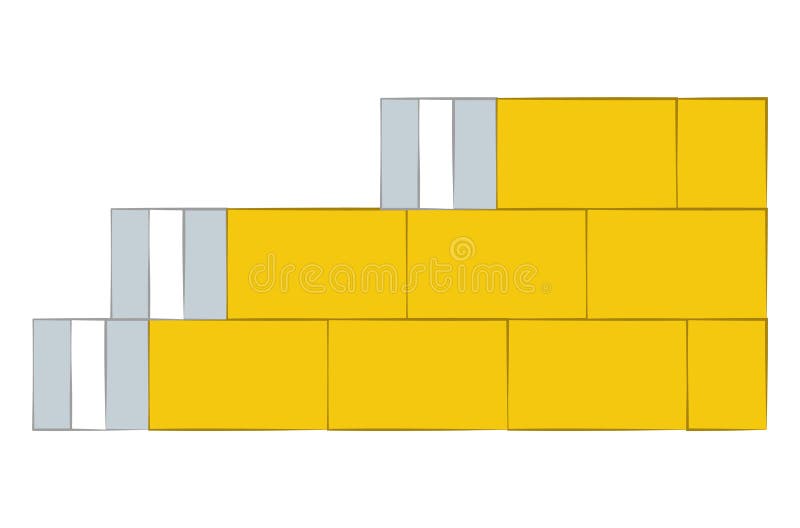 Building Supplies Stacked Brick Boards Vector Isolated on White Stock ...