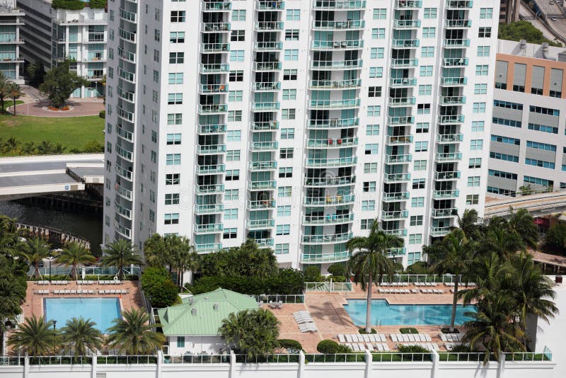 Building with Swimming Pools Stock Image - Image of rooftop, swimming ...