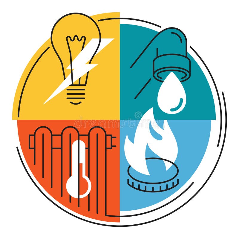 Building Systems Icons As Diagram Segments Stock Vector - Illustration ...