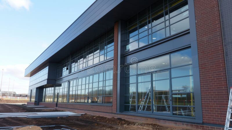 The Building Taking Shape with Windows and Doors Being Installed Giving ...