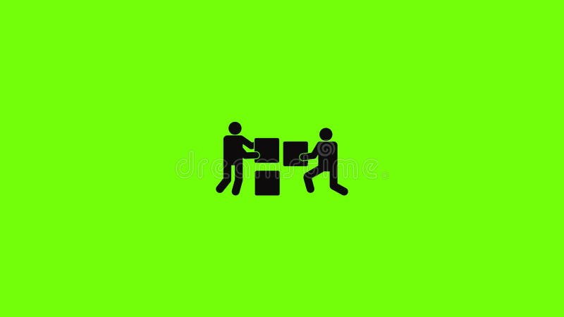 Building Teamwork Icon Animation Stock Video - Video of human, logo ...