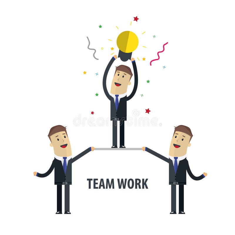 Building teamwork stock vector. Illustration of contact - 105275027