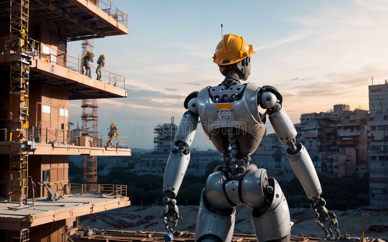 Building Tomorrow Enhancing Safety and Efficiency in Construction with Robotics Stock ...